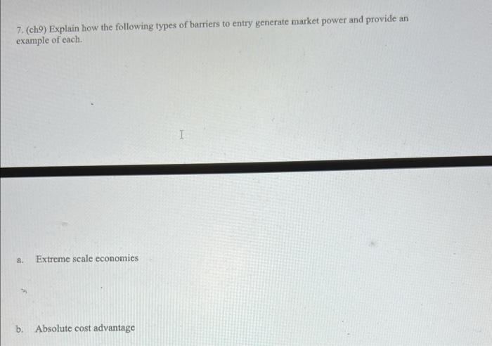 Solved 7. (ch9) Explain how the following types of barriers | Chegg.com