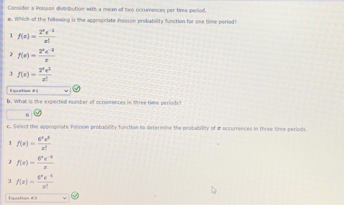 Solved Consider a Poisson distribution with a mean of two | Chegg.com