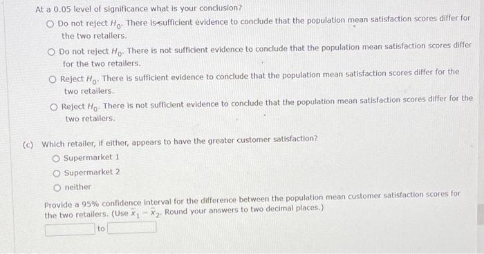 Solved A Consumer Product Testing Organization Uses A Survey