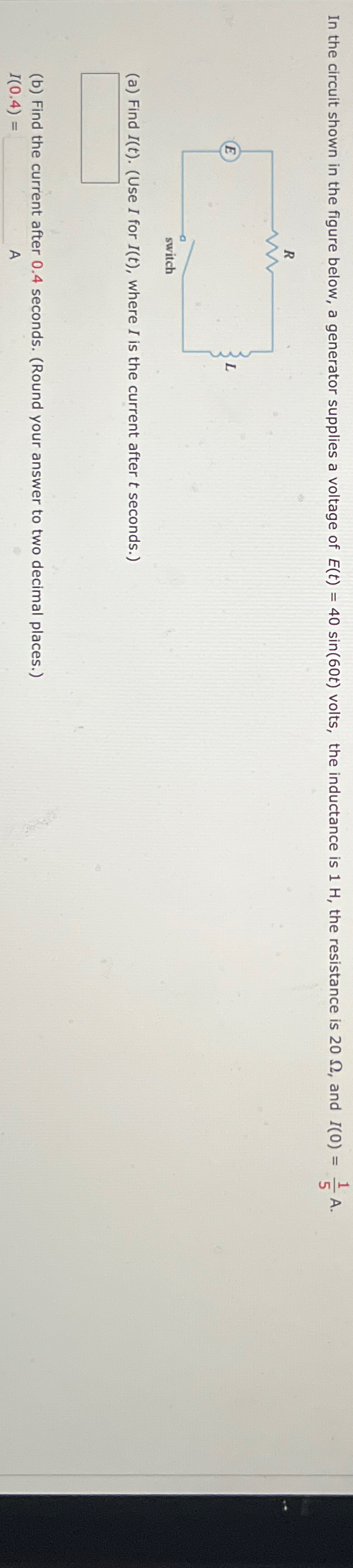 Solved In the circuit shown in the figure below, a generator | Chegg.com