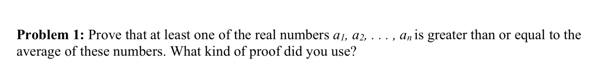 Solved Problem 1: Prove that at least one of the real | Chegg.com