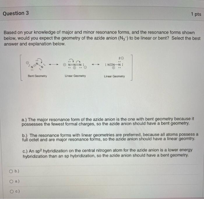 Solved Based on your knowledge of major and minor resonance | Chegg.com
