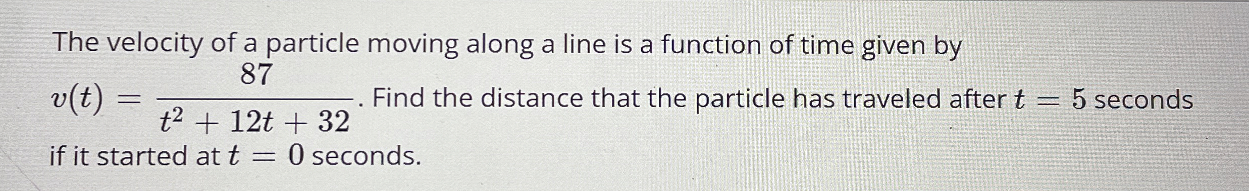 Solved The velocity of a particle moving along a line is a | Chegg.com