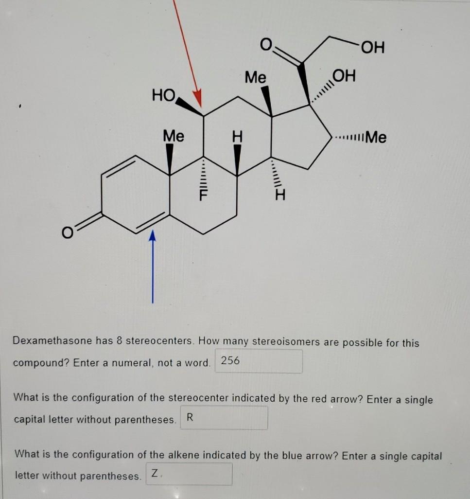 Solved Below is the structure of dexamethasone, a | Chegg.com