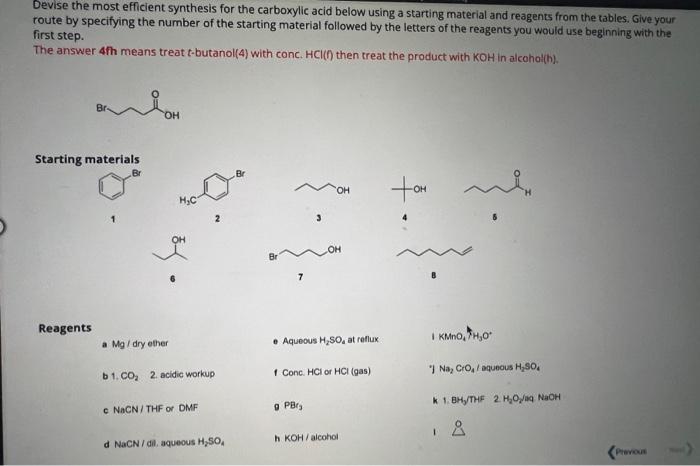 Solved Devise the most efficient synthesis for the | Chegg.com