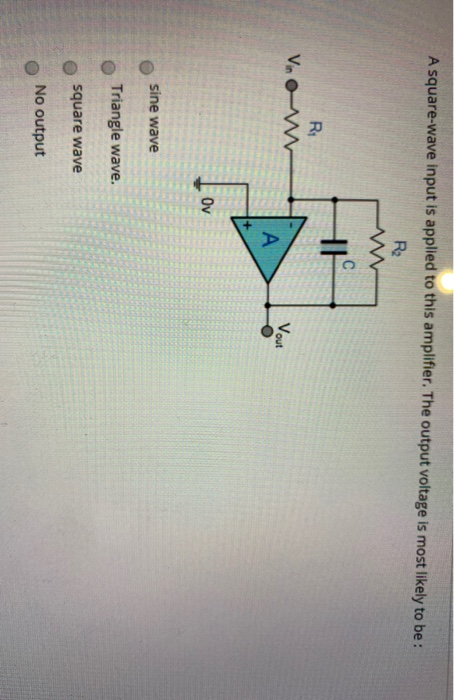 Solved A square-wave input is applied to this amplifier. The | Chegg.com