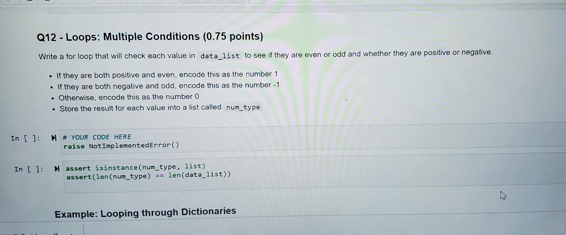 Solved Question 11- Loops : Odd or even Write a for loop | Chegg.com
