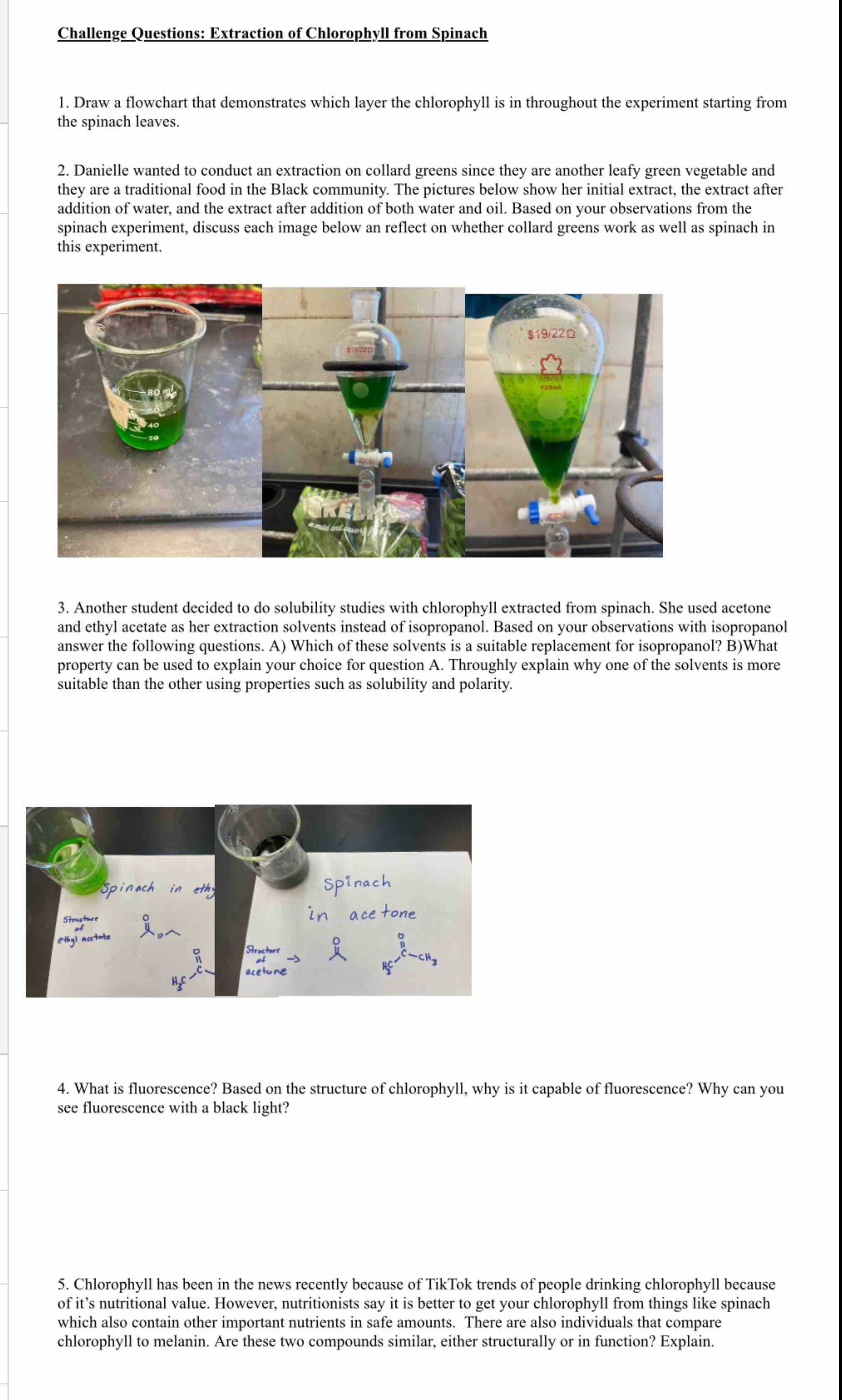 Solved Please help Challenge Questions: Extraction of | Chegg.com