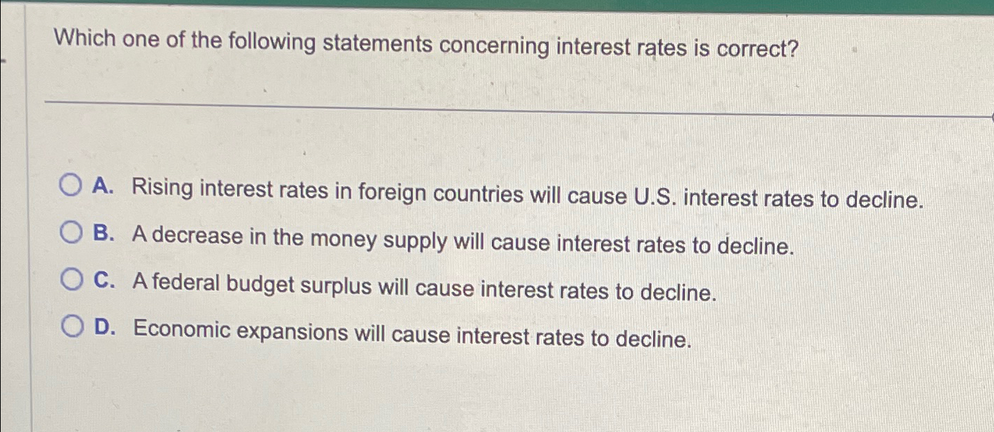 Solved Which one of the following statements concerning | Chegg.com