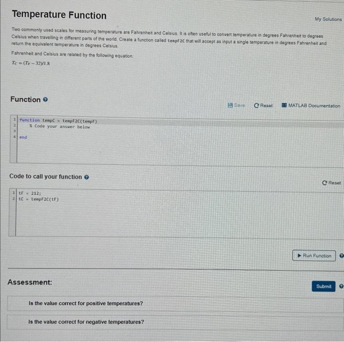 Solved Temperature Function Two commonly used scales for | Chegg.com