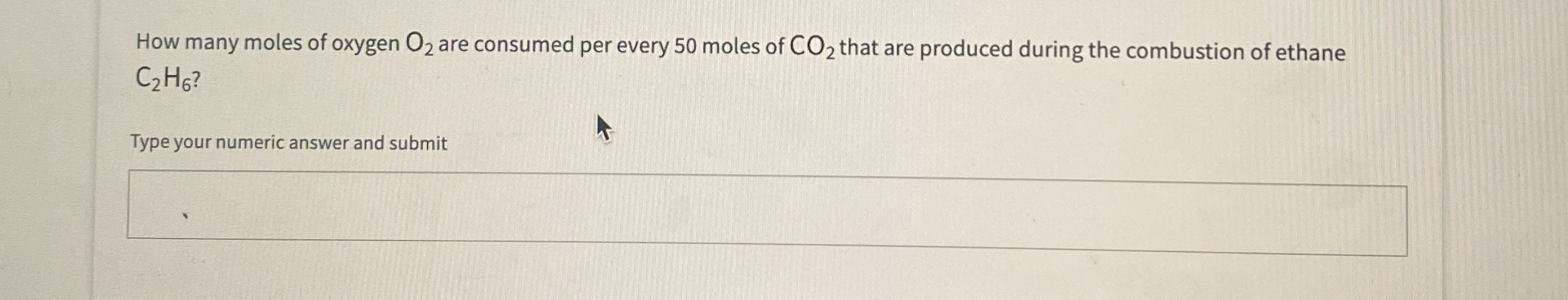 Solved How many moles of oxygen O2 ﻿are consumed per every | Chegg.com