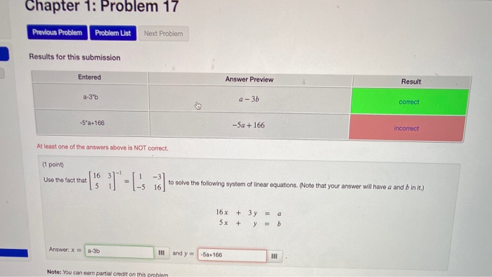 Solved Chapter 1: Problem 17 Previous Problem Problem List | Chegg.com
