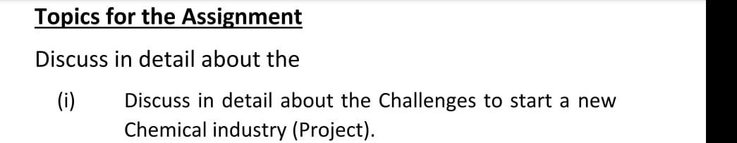 Solved Topics for the Assignment Discuss in detail about the | Chegg.com