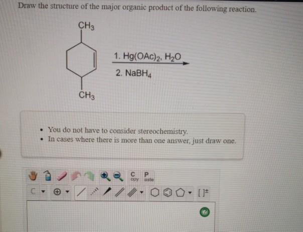 Solved Draw the structure of the major organic product of | Chegg.com
