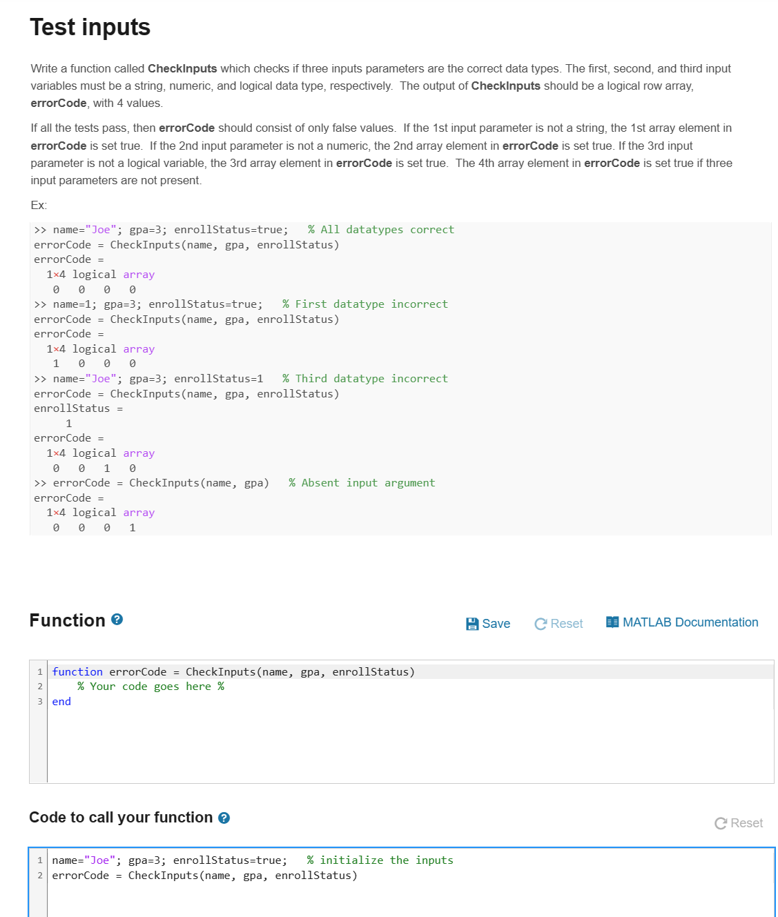 Solved Please use Matlab, taking in account the provided | Chegg.com