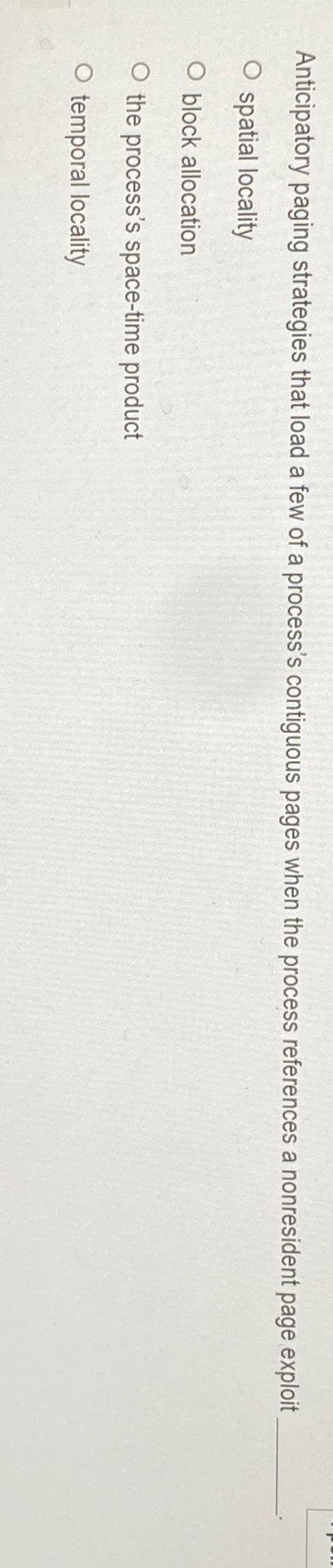 Solved Anticipatory paging strategies that load a few of a | Chegg.com