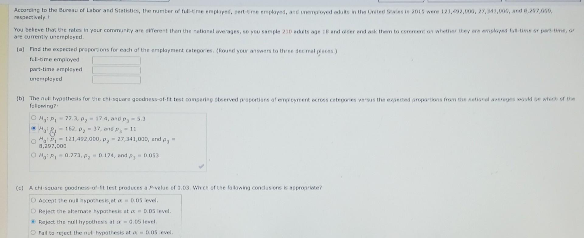 Solved respectively. 1 are currently unemployed. (a) Find | Chegg.com