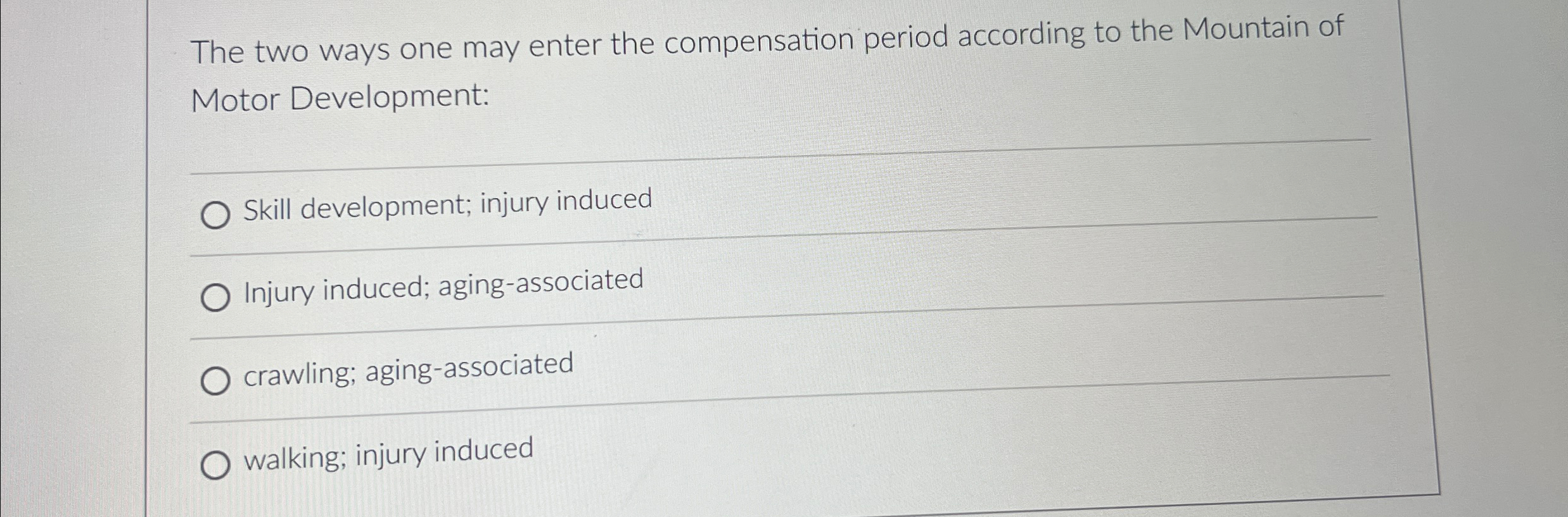 Solved The two ways one may enter the compensation period | Chegg.com