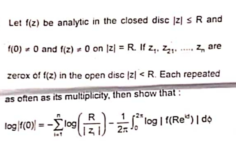 Solved Let f(z) ﻿be analytic in the closed disc |z|≤R ﻿and | Chegg.com