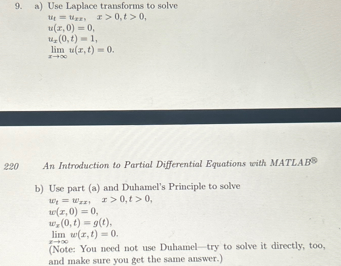 Solved a) ﻿Use Laplace transforms to | Chegg.com