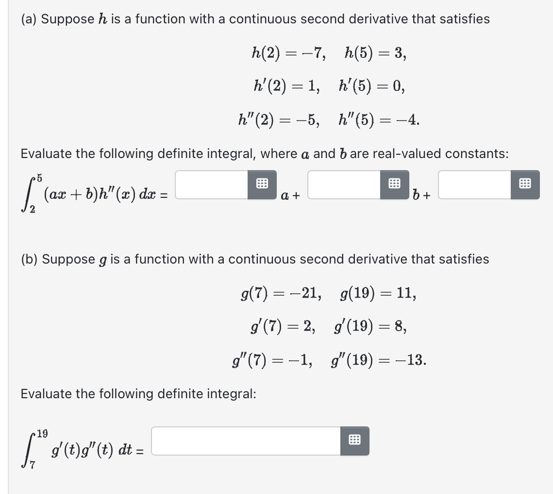 Solved (a) ﻿Suppose h ﻿is a function with a continuous | Chegg.com