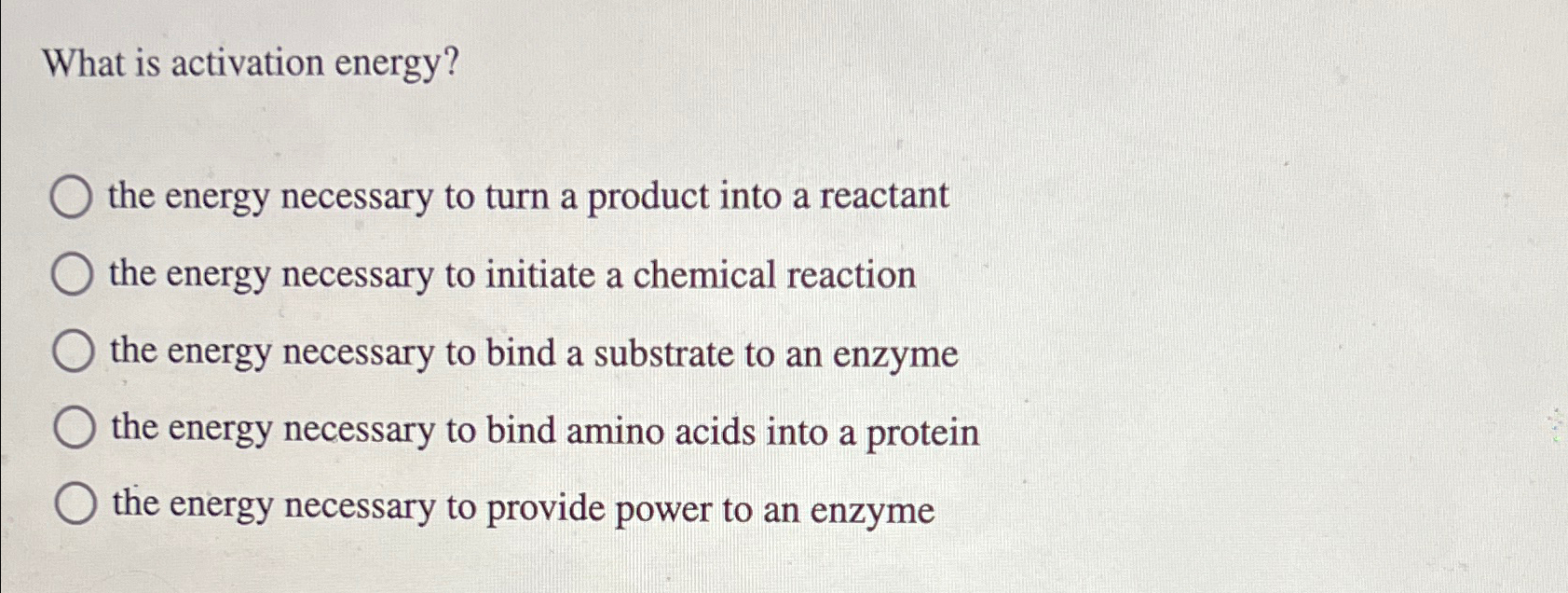 Solved What is activation energy?the energy necessary to | Chegg.com