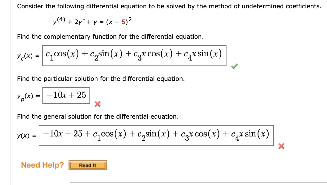 Solved Consider the following differential equation to be | Chegg.com