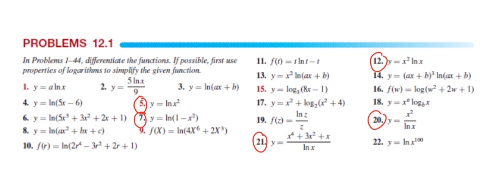 Solved PROBLEMS 12.1In Problems 1-44, ﻿differentiate the | Chegg.com
