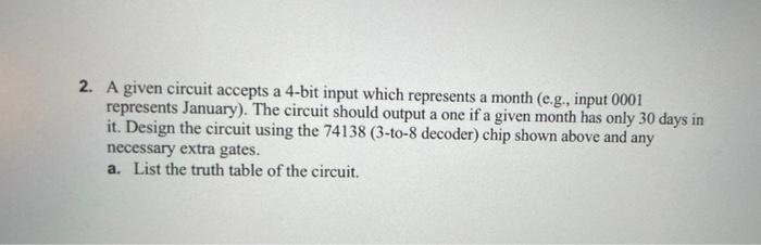 Solved 2. A given circuit accepts a 4-bit input which | Chegg.com