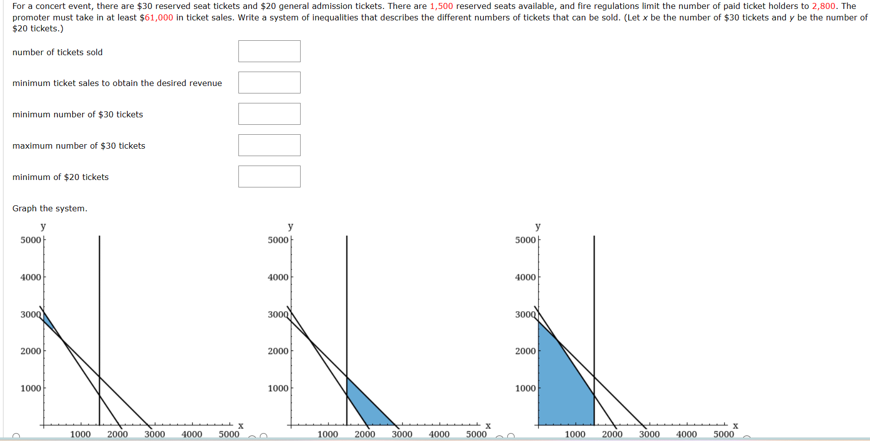 For a concert event, there are $30 ﻿reserved seat | Chegg.com