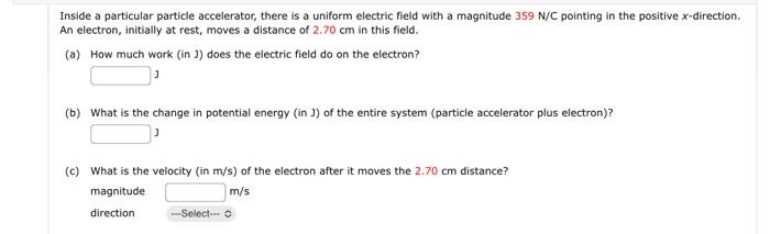 Solved Inside a particular particle accelerator, there is a | Chegg.com