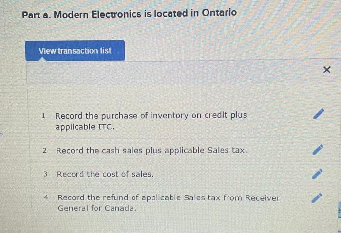 Solved Modern Electronics Company purchases merchandise | Chegg.com