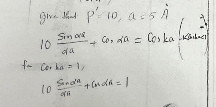 Solved give that P′=10,a=5 A | Chegg.com