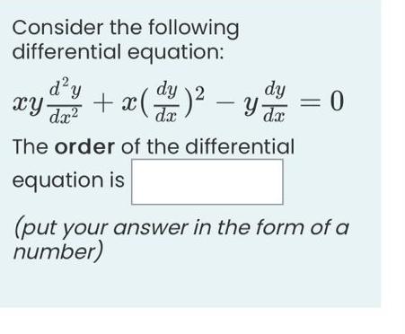 Solved Consider the following differential | Chegg.com