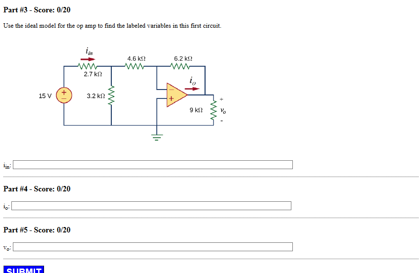 Solved Part #3 - ﻿Score:( 0)/(20) ﻿Use the ideal model for | Chegg.com