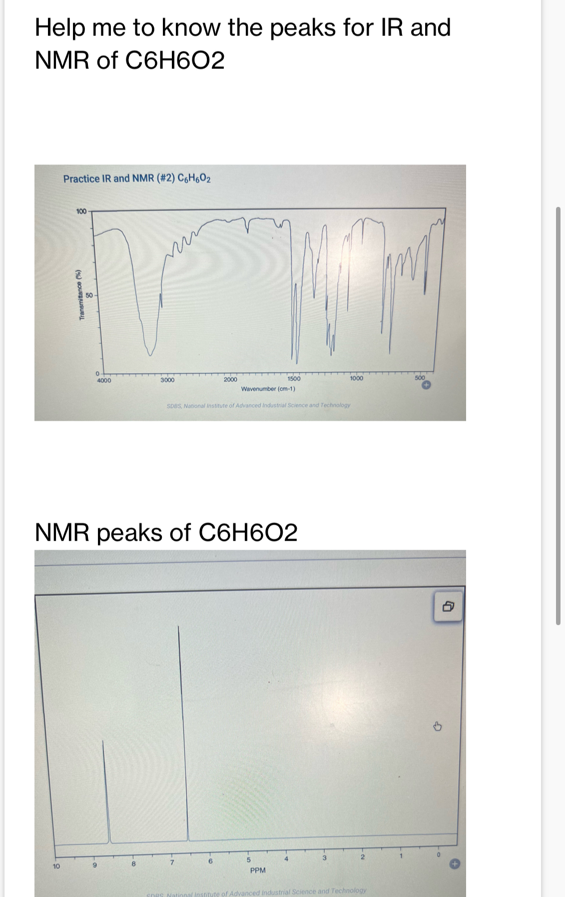 Solved Help me to know the peaks for IR and NMR of | Chegg.com