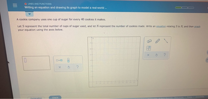 Solved LINES AND FUNCTIONS Writing an equation and drawing | Chegg.com