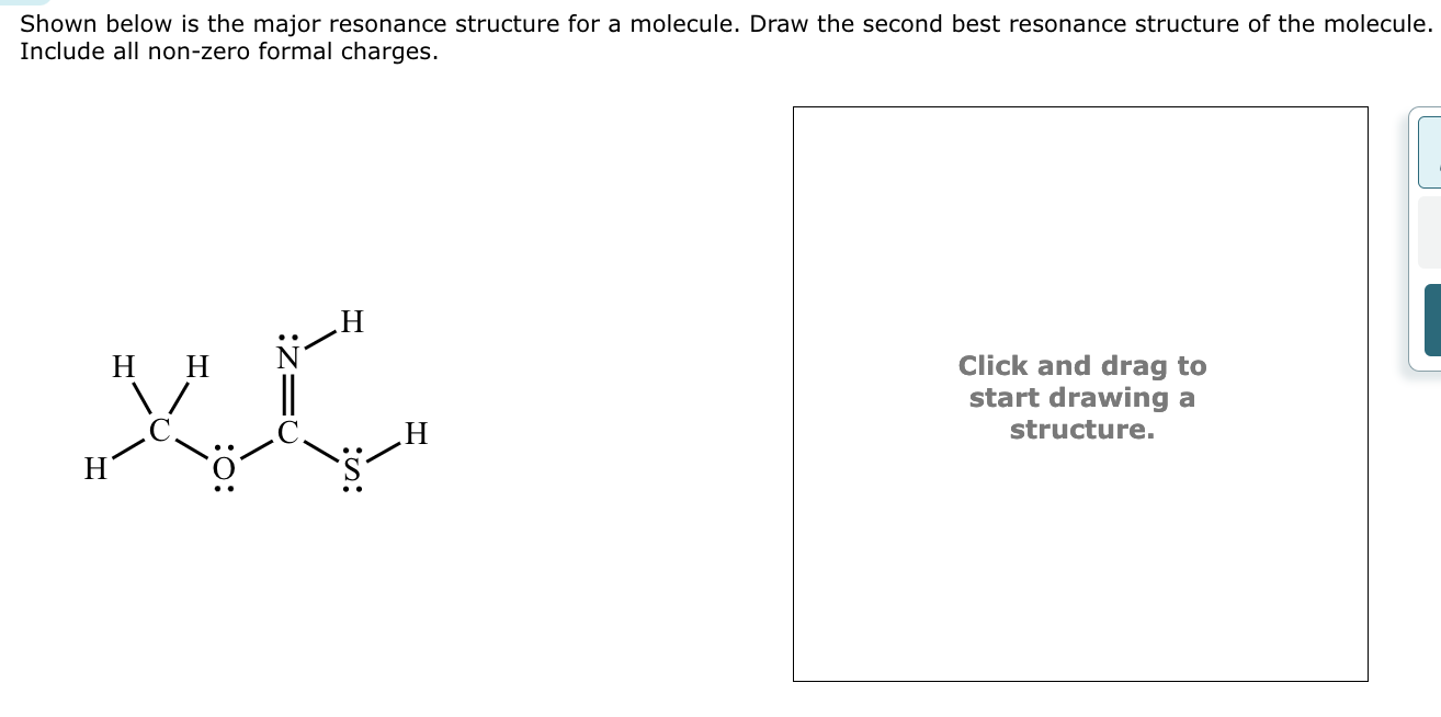 Solved Shown below is the major resonance structure for a | Chegg.com