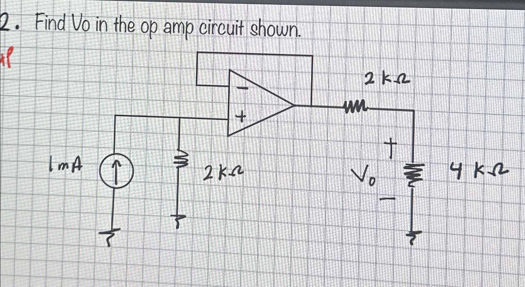 Solved Find V0 ﻿in the op amp circuit shown. | Chegg.com