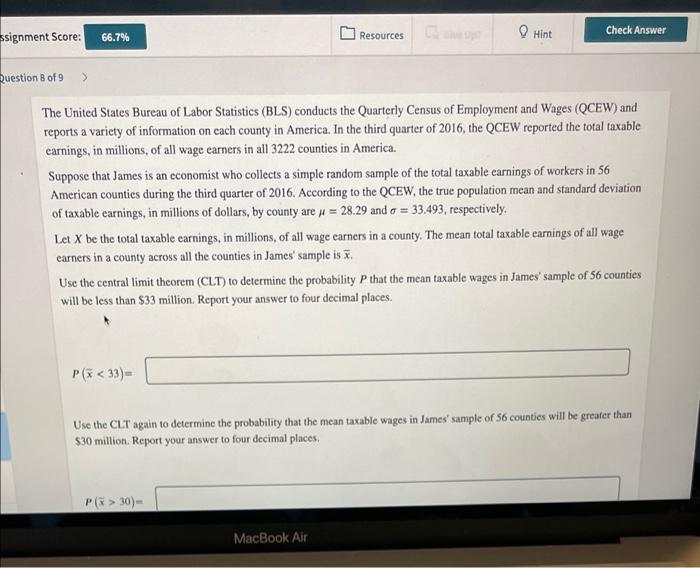 Solved ssignment Score: 66.7% Resources Check Answer Hint | Chegg.com