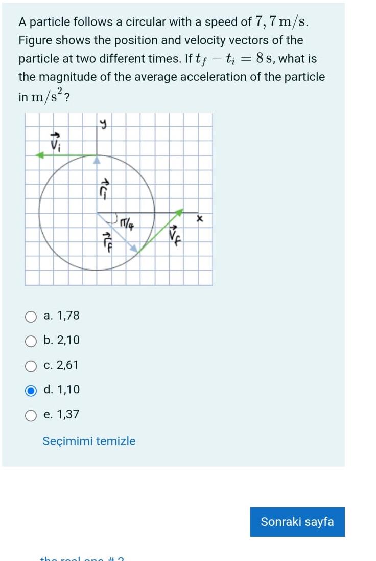 A particle follows a circular with a speed of 7,7ms. | Chegg.com