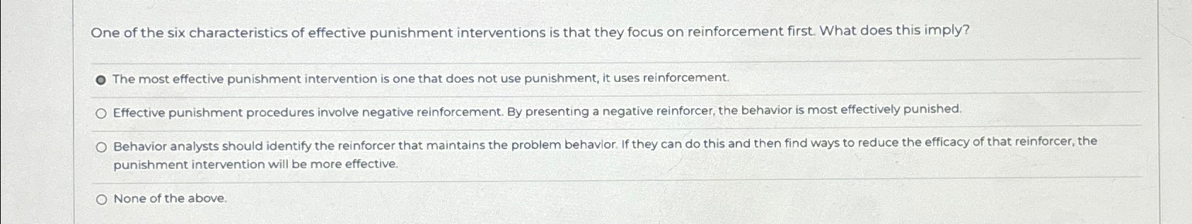 Solved One of the six characteristics of effective | Chegg.com