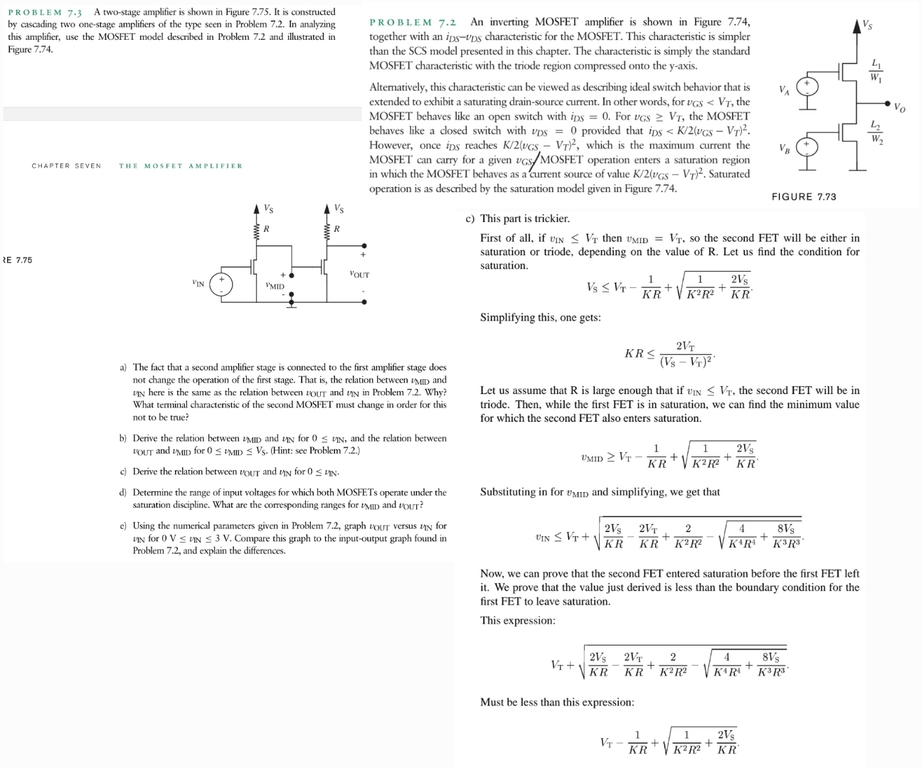 Solved want to know how the solutions of problem 7.3 ﻿can be | Chegg.com