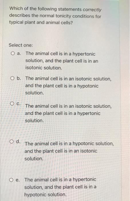 Solved Which of the following statements correctly describes | Chegg.com