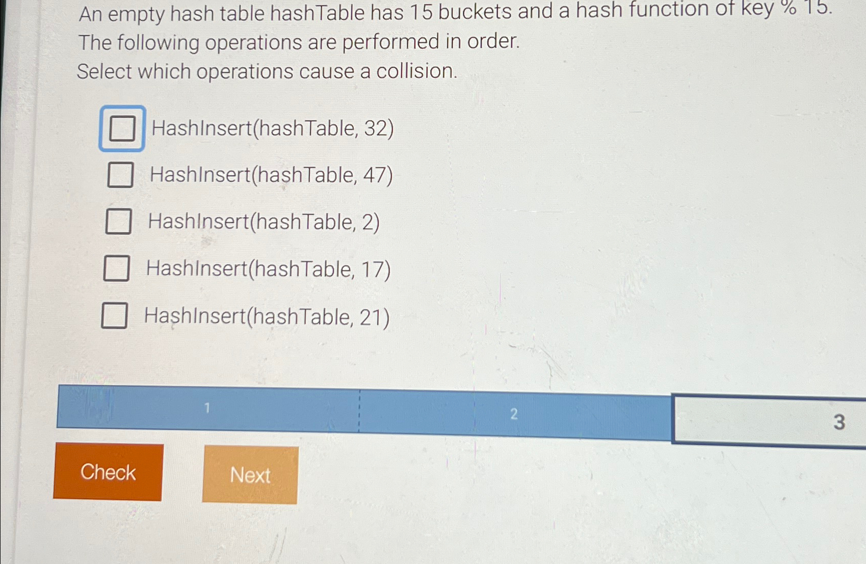 Solved An Empty Hash Table Hashtable Has 15 ﻿buckets And A 