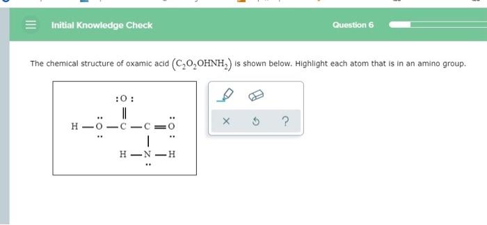 Solved Initial Knowledge Check Question 6 The chemical | Chegg.com Solved Initial Knowledge Check Question 6 The chemical | Chegg.com
