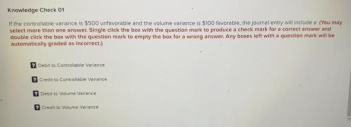 Solved If the controliable variance is $500 unfavorable and | Chegg.com