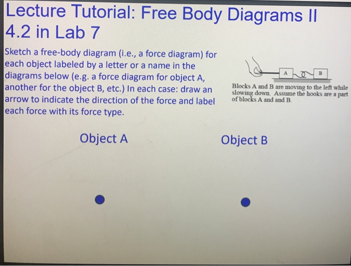 Solved Lecture Tutorial: Free Body Diagrams II 4.2 in Lab 7 | Chegg.com