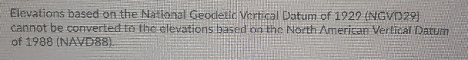 Solved Elevations based on the National Geodetic Vertical | Chegg.com