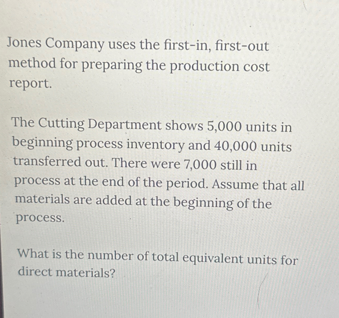 Solved Jones Company uses the first-in, ﻿first-out method | Chegg.com